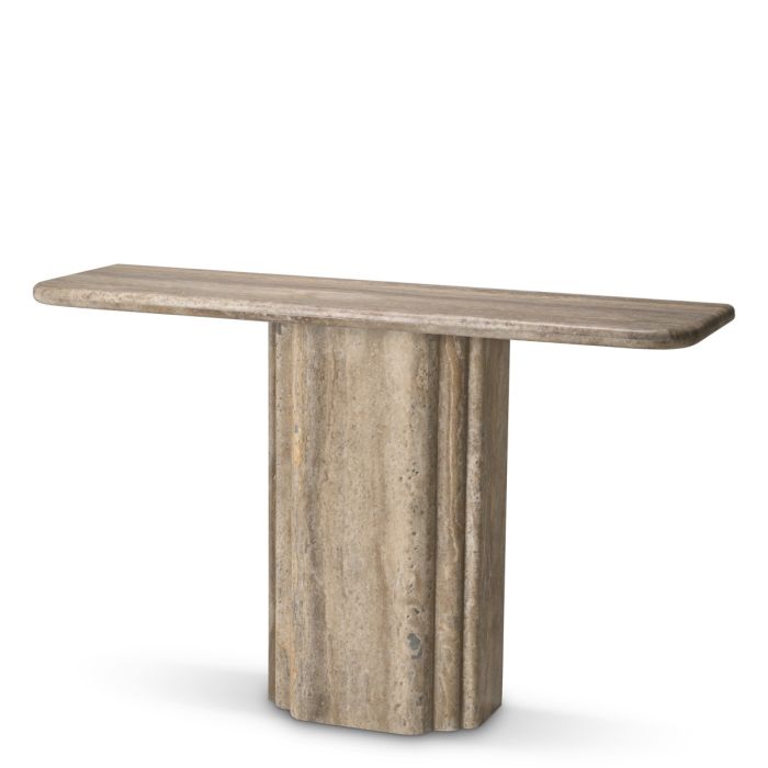 Norrington Silver Travertine Console Table